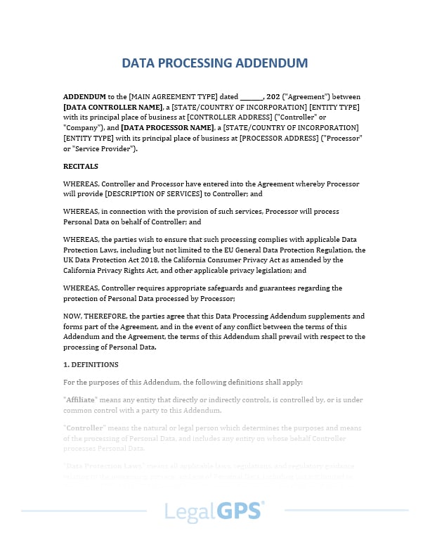 Data Processing Addendum